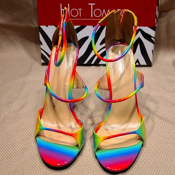 Hot Tomato | Shoes | Rainbow Heels Goes With Any Color Outfit | Poshmark